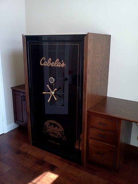Gun Safe Cabinet with desk - Traditional - Home Office - Dallas - by ...