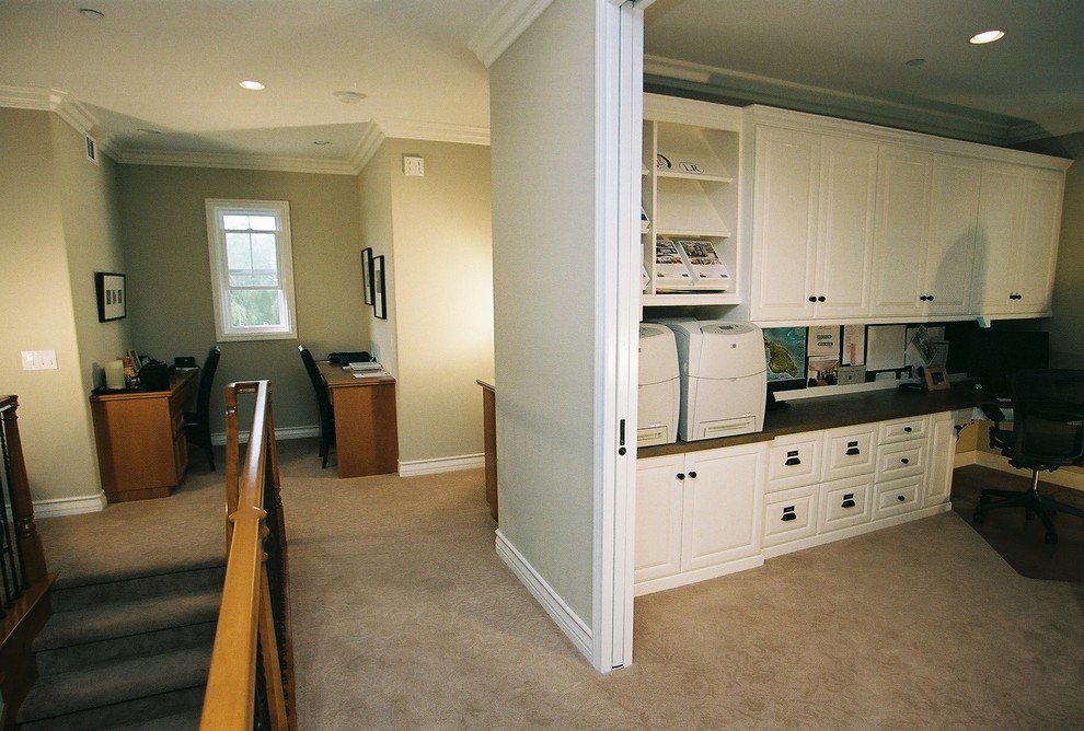 High Ceiling Converted to Home Office - Traditional - Home Office ...