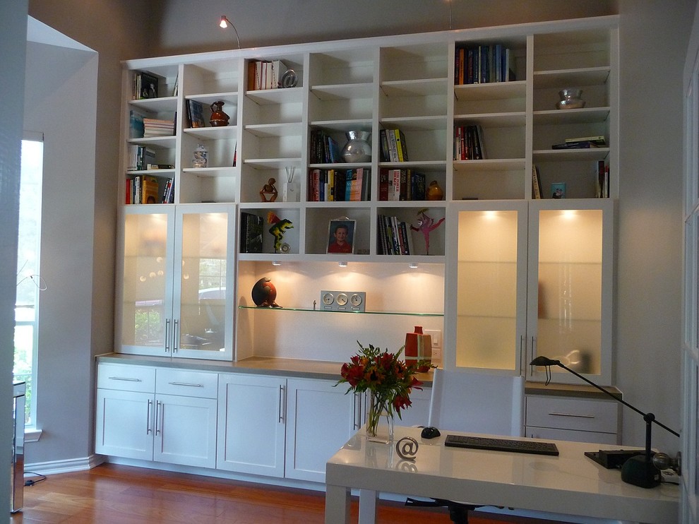 home office bookcase - Contemporary - Home Office - Houston | Houzz