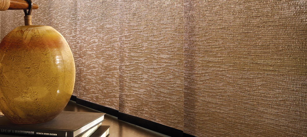 Hunter Douglas Textured WINDOW PANELS - Brown SLIDING PANEL BLINDS ...