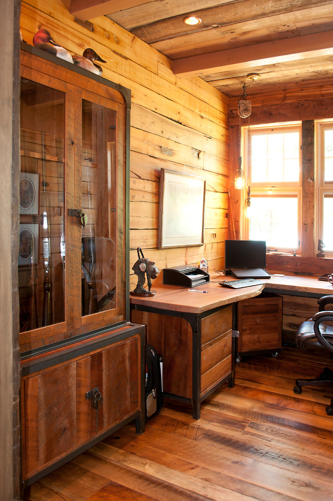 Hybrid Timber Frame Home on the Chain O' Lakes Miner Lake - Rustic ...