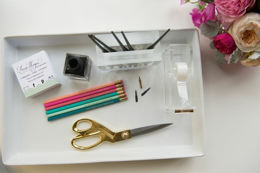 Laura Hooper Calligraphy Office - Modern - Home Office - Boston - by Oh ...