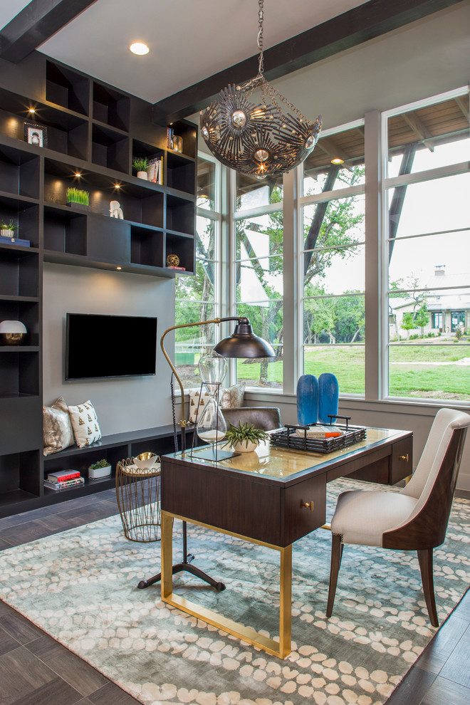 Transitional Home Office - Transitional - Home Office - Austin | Houzz