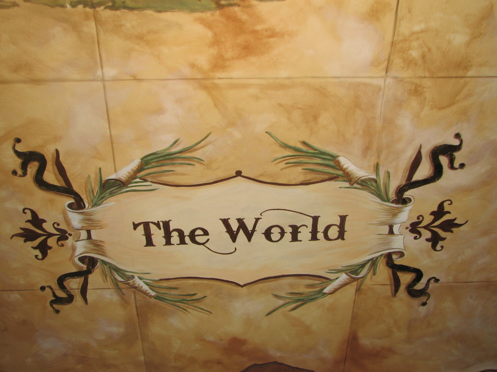 Map Mural - Traditional - Home Office - New York - by Bella Terra ...