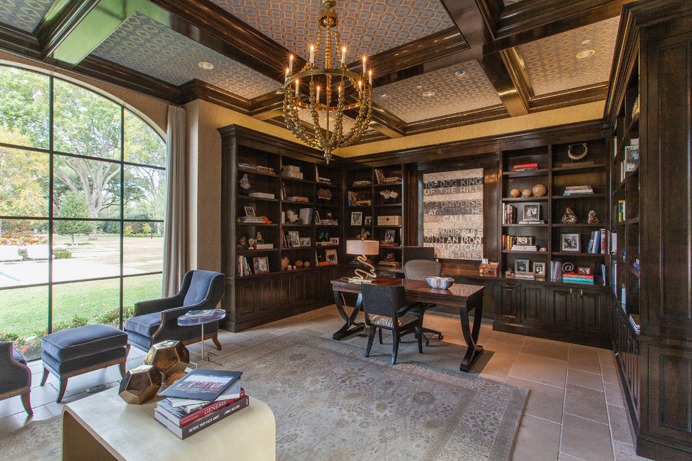 Mediterranean Home Office - Mediterranean - Home Office - Dallas | Houzz
