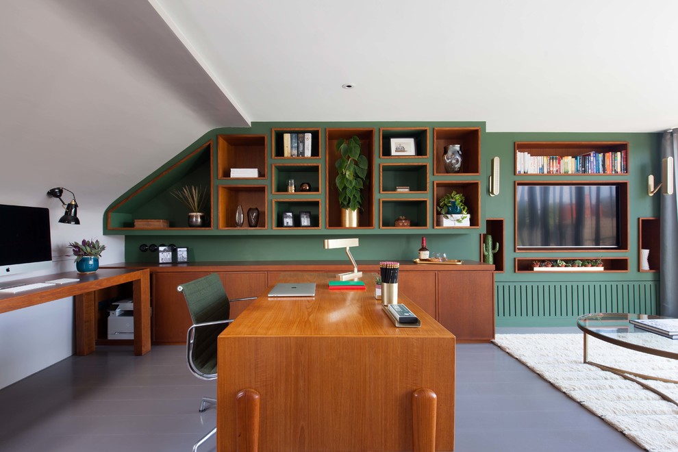 Mid Century meets a Victorian Terrace - Midcentury - Home Office ...