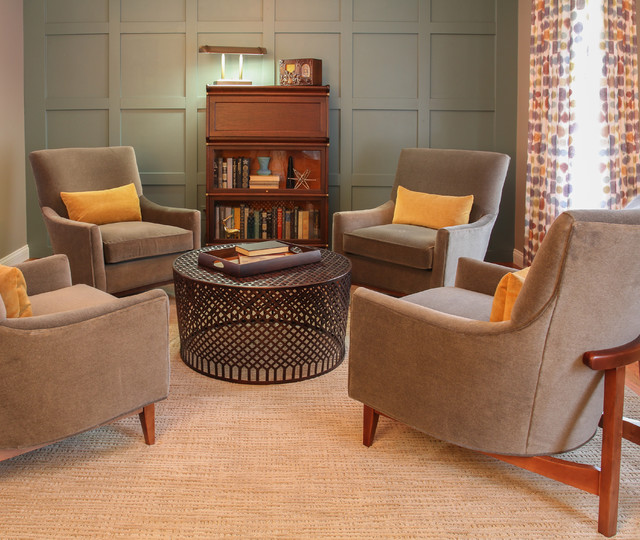 Midcentury Modern Library - Midcentury - Home Office - St Louis - by K ...
