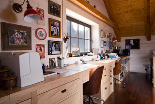 Middlesex Farmhouse & Timber Frame Barn - Farmhouse - Home Office ...