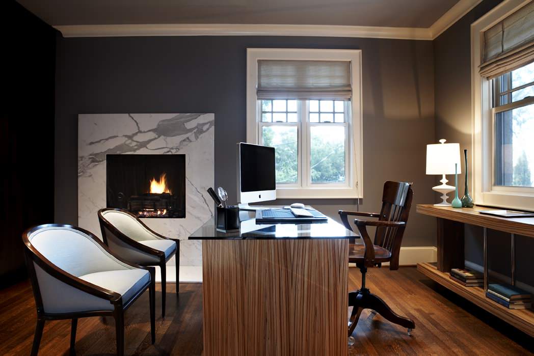 Office Fireplace 40 Gorgeous Ideas For A Sizzling Home Office With