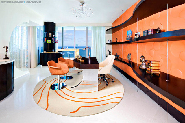 Modern Miami Oceanfront - Modern - Home Office - Miami - by Stephanie ...
