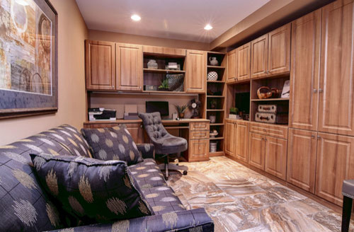 Multi-functioning home office design - Transitional - Home Office - New ...