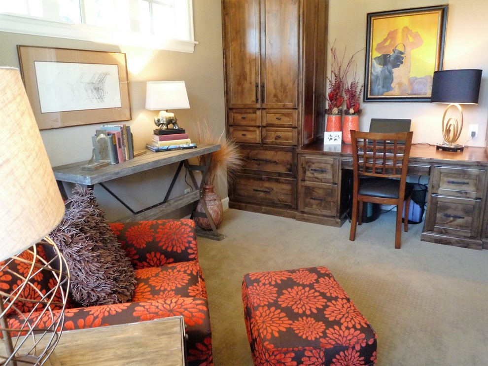 Multi Purpose Den and Office - Transitional - Home Office - Portland ...