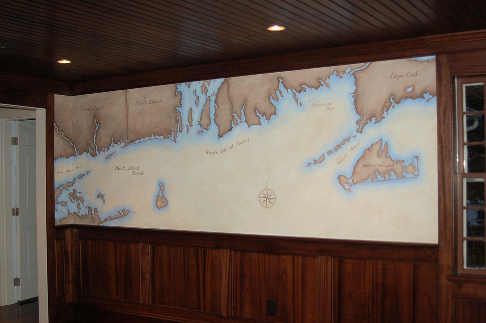 Mural of Maps - Traditional - Home Office - Boston - by ...