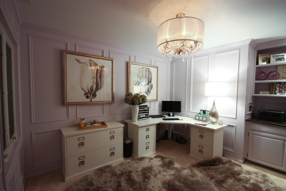 Glam Brought to Home Office - Transitional - Home Office - Denver - by ...