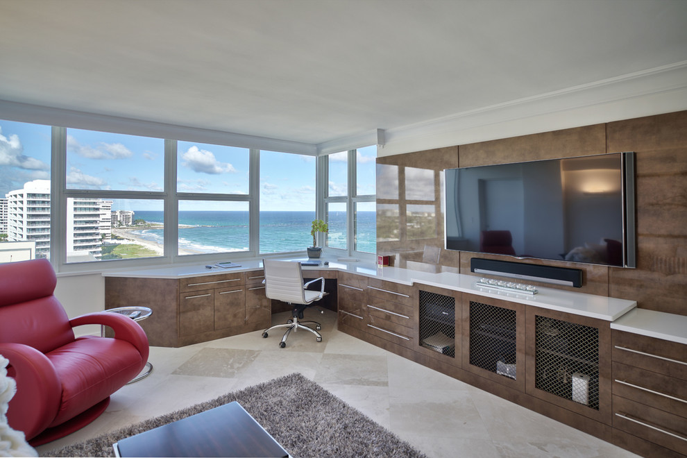 Oceanfront Boca Raton Condo - Contemporary - Home Office - Miami - by ...