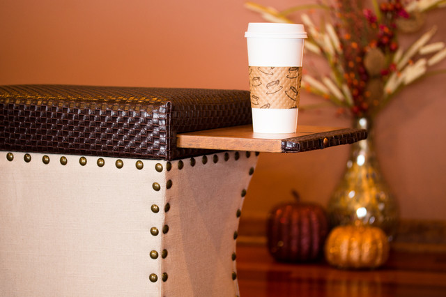 Ottoman Stool with Pull-out Shelf - Traditional - Home Office - Chicago ...