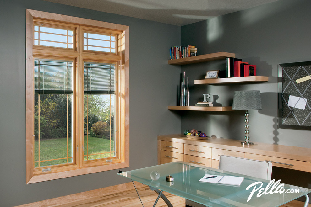 Pella® Designer Series casement windows with between-the-glass blinds ...