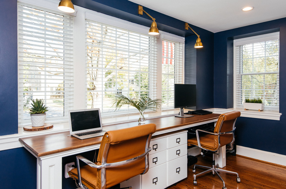 Polished Colonial Renovation - Home Office - Philadelphia - by Kim ...
