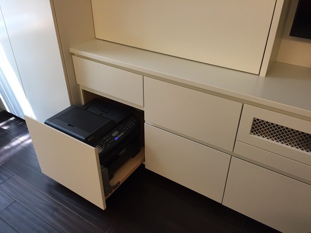 Printer drawer - Modern - Home Office - New York - by Hub Woodworks ...