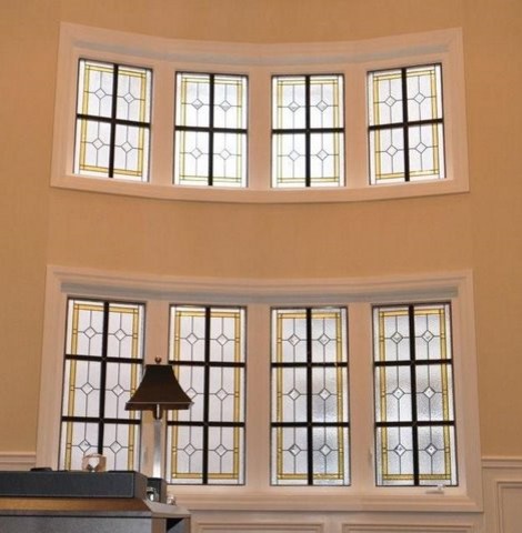Privacy Leaded Glass Windows. - Traditional - Home Office - Toronto ...