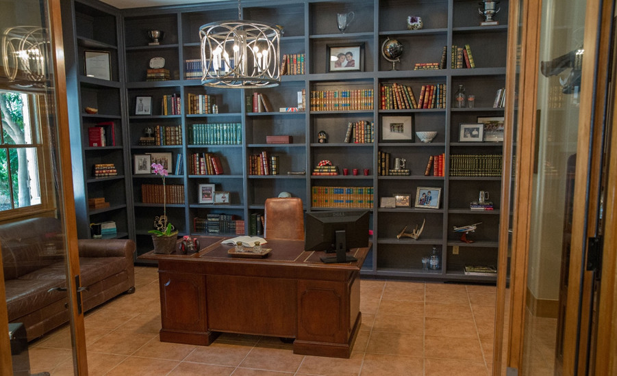 Refined and Updated Texas Hillcountry Home - Transitional - Home Office ...