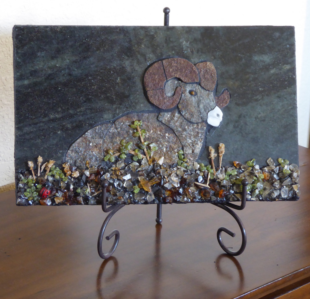 Resting Ram Stone Mosaics FOR SALE: $1,500.00 - Home Office - Denver ...