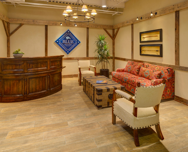 Rugged Reception Area - Rustic - Home Office - New York - by Beth ...