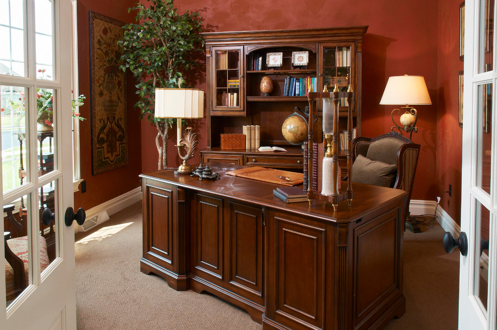 Rust-Colored Walls - Transitional - Home Office - Other - by Garman ...