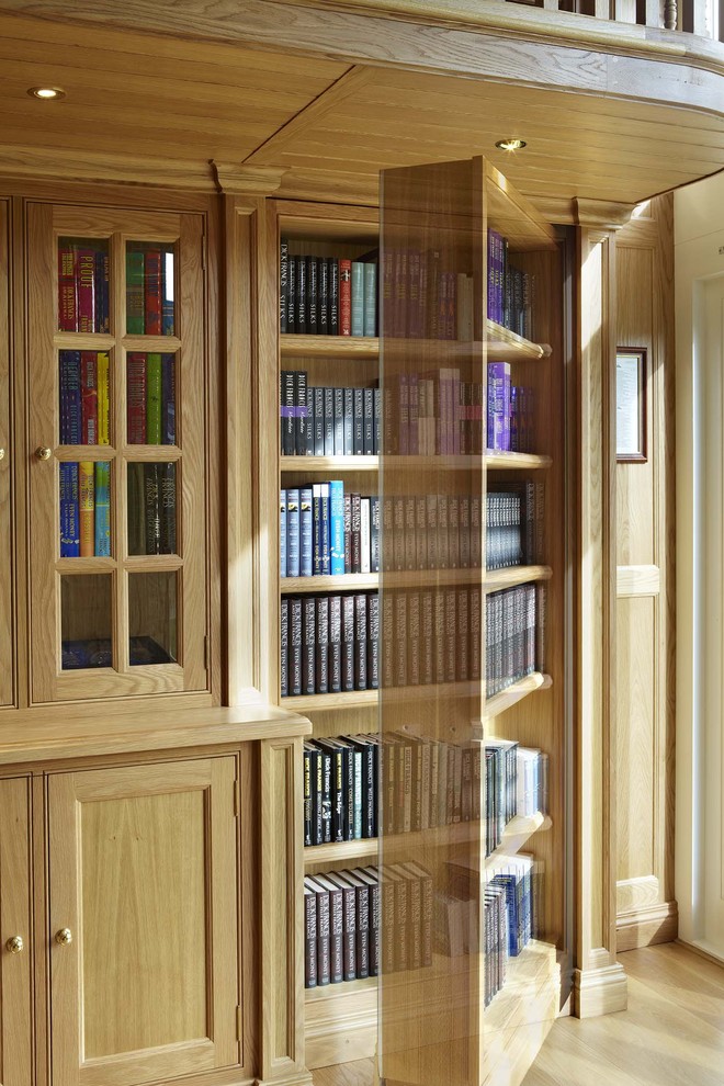 Secret Door, Oak Library for Dick Francis - Traditional - Home Office ...