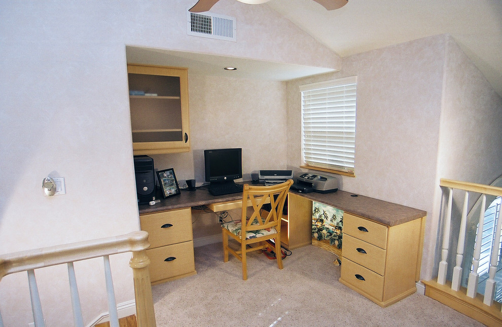 Small Open Loft for Home Office - Traditional - Home Office - Orange ...