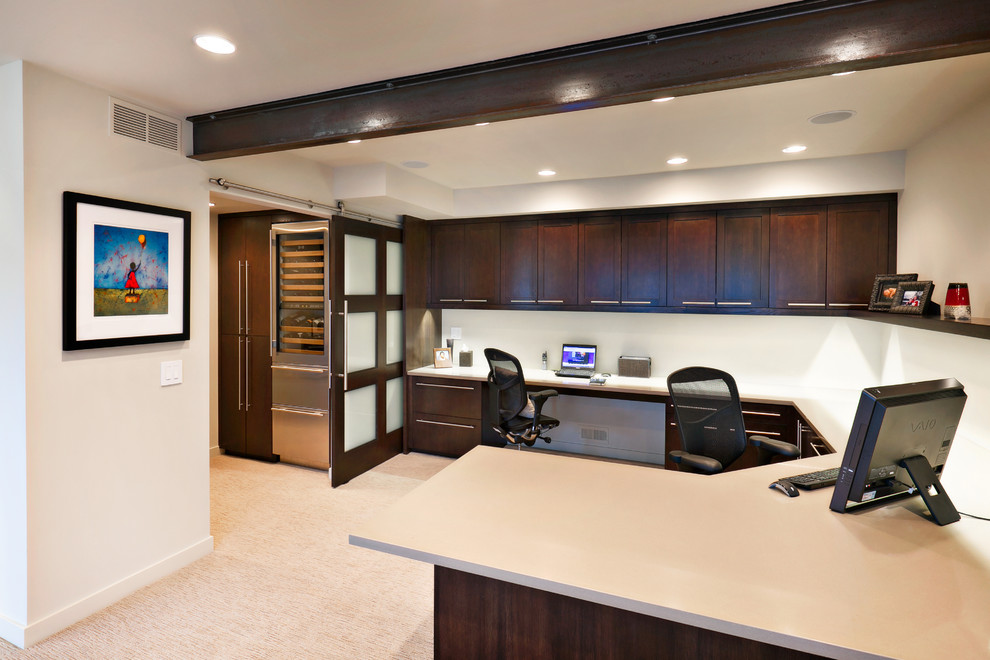 Somerset Basement Office - Contemporary - Home Office - Seattle - by ...