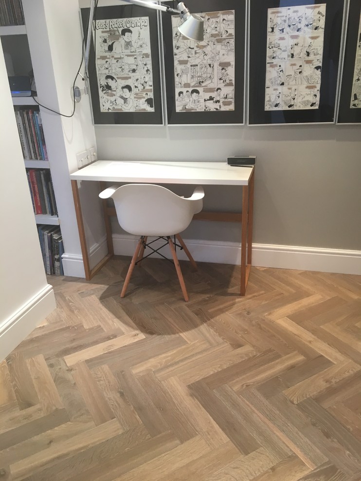 Statement parquet - Modern - Home Office - London - by Waxed Floors | Houzz