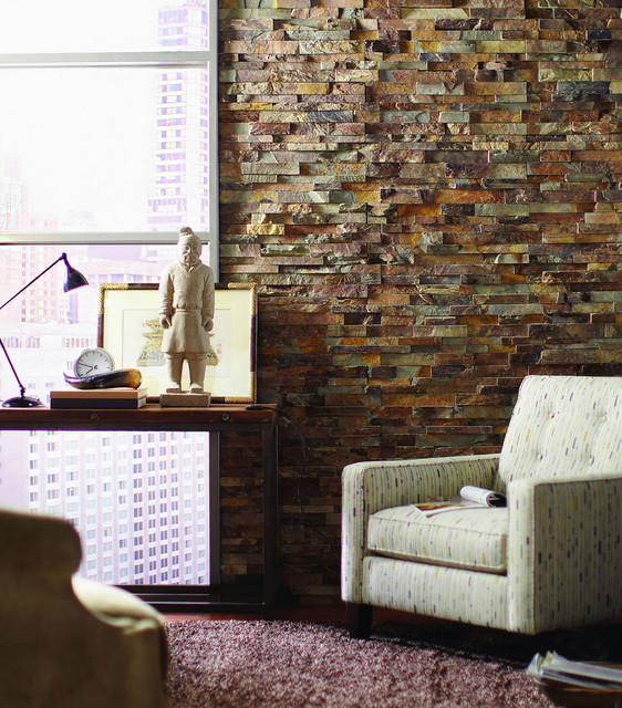 Stone Ledger Interior Wall - Classique Chic - Bureau à domicile ...