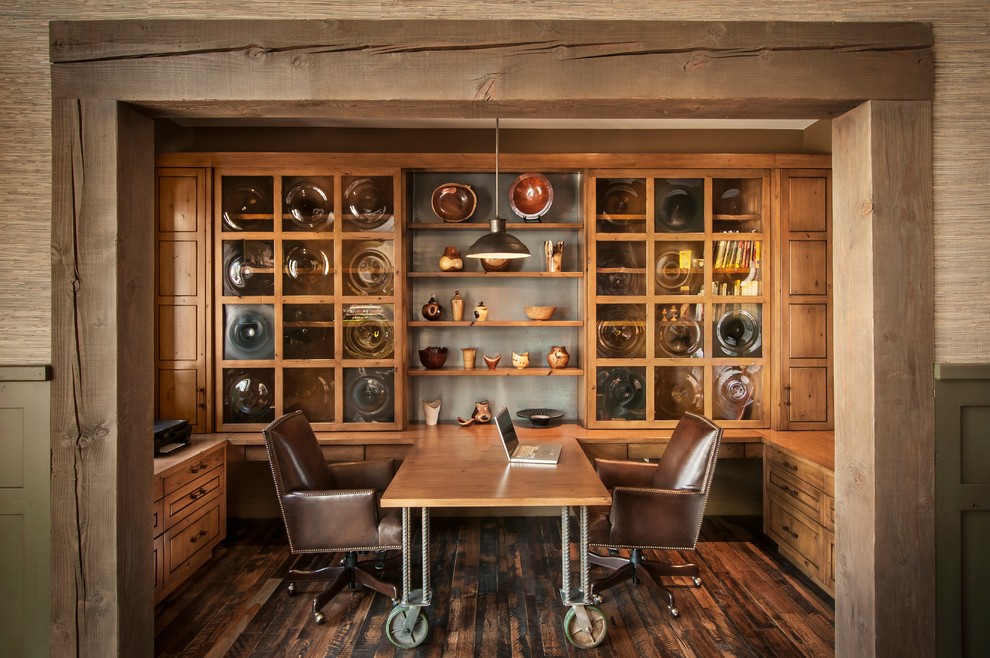 Studies - Rustic - Home Office - Phoenix - by Goodall Custom Cabinetry ...
