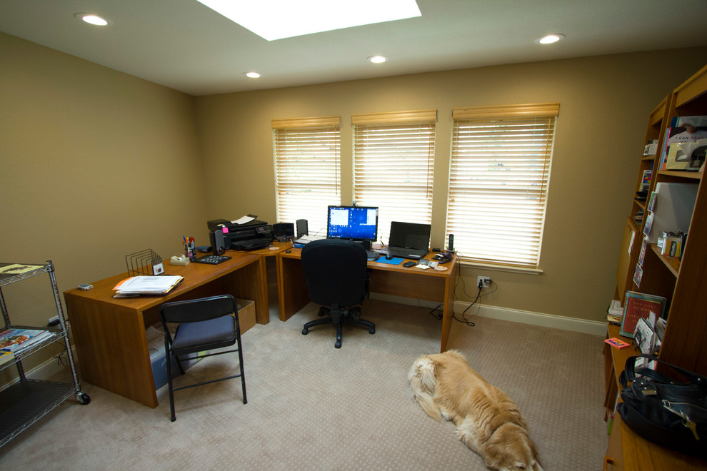 The finished office interior featuring my new friend Amber ...