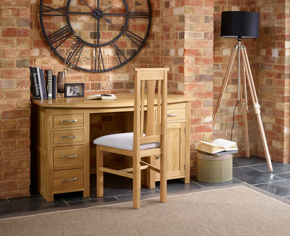 Tokyo Natural Solid Oak Computer Desk - Home Office - Wiltshire - by ...