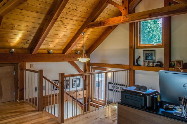 Two-Story Post & Beam Hybrid - Rustic - Home Office - Other - by ...