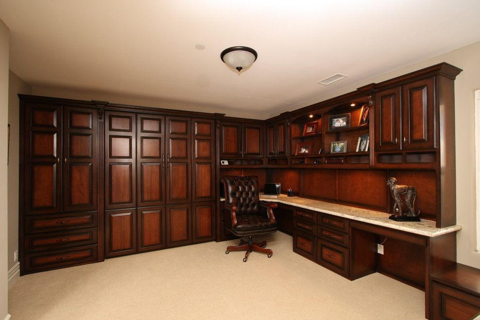 Wallbed Home-Office with Stone Top Desk - Traditional - Home Office ...