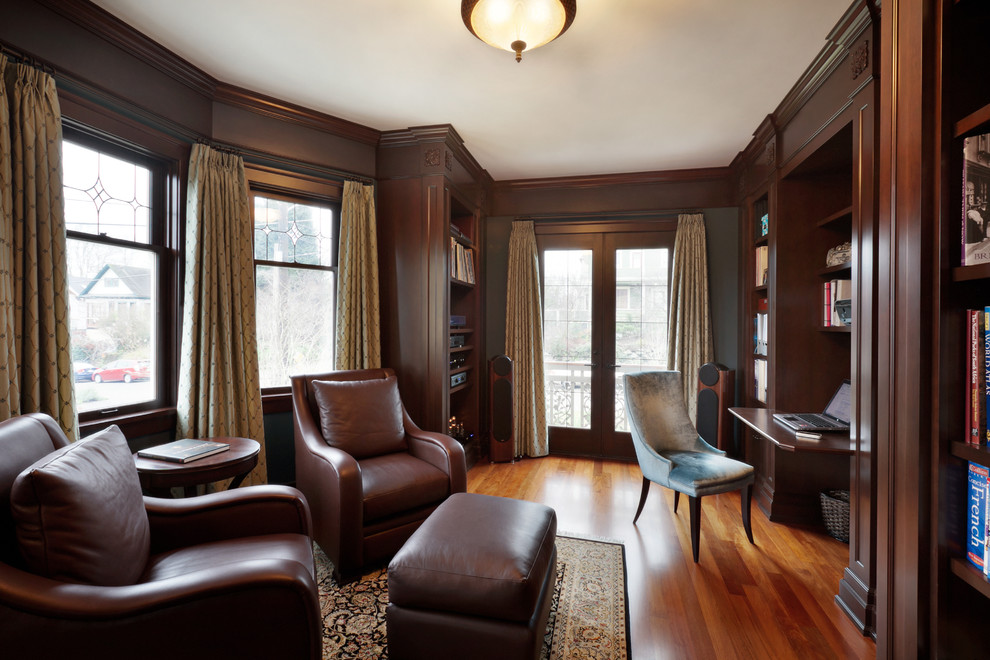 Wallingford Residence Library - Traditional - Home Office - Seattle ...