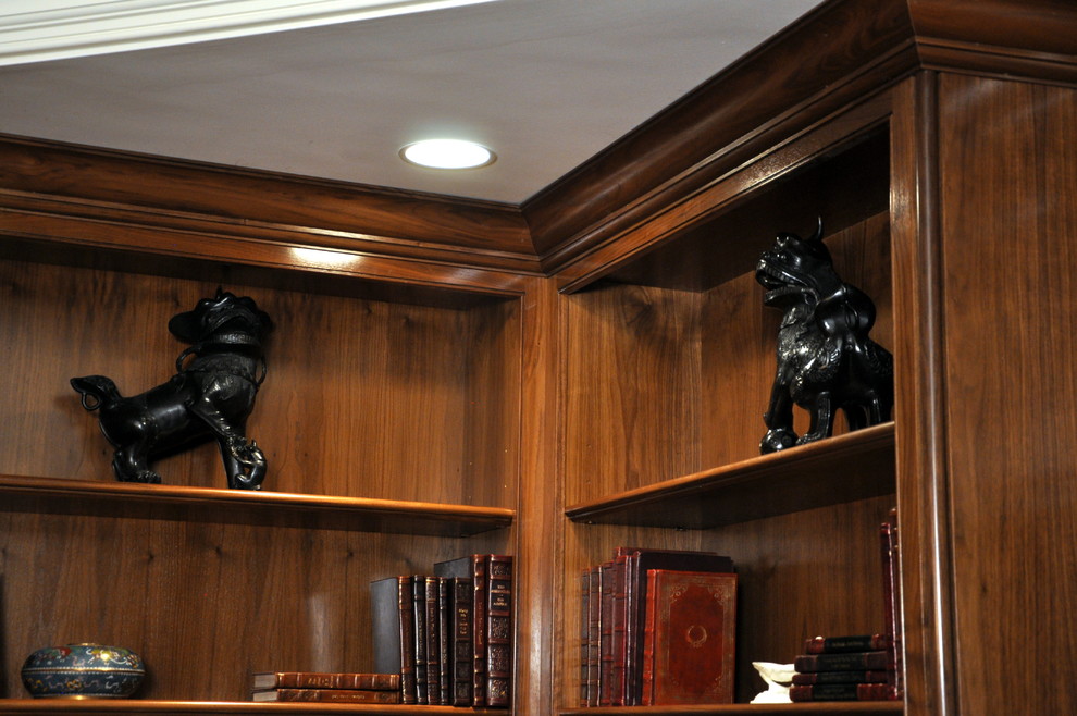 Walnut crown molding detail - Traditional - Home Office - Boston - by G ...