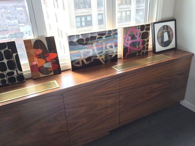 walnut radiator enclosure - Contemporary - Home Office - New York - by ...