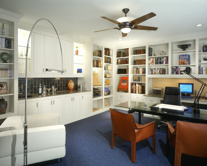 Westlake Mid-Century Modern Study - Modern - Home Office - Austin - by ...