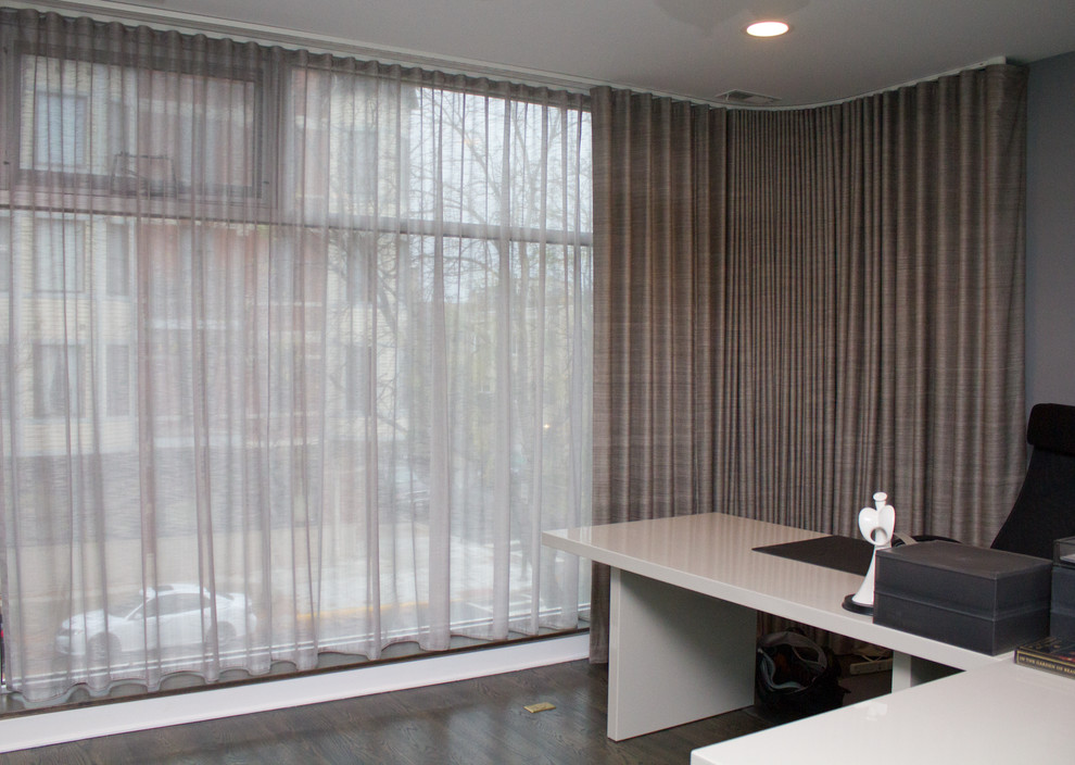 Window Treatments - Contemporary - Home Office - Chicago - by Urban ...