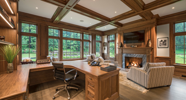 Woodland Gambrel in Greenwich,CT - Transitional - Home Office - New ...