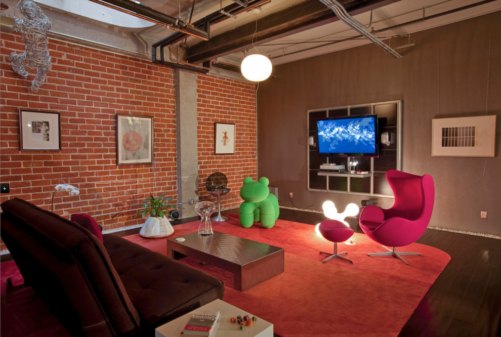 Arts District Loft - Modern - Home Theater - Los Angeles - by bespoke ...