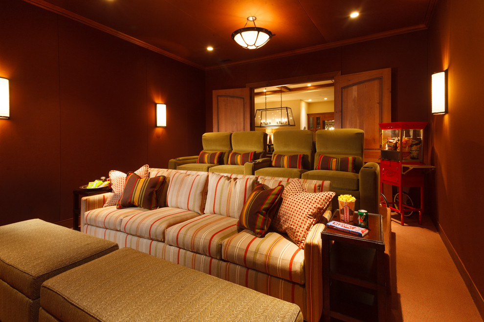 Aspen - Rustic - Home Theater - Denver - by Trauner Fay Designs | Houzz
