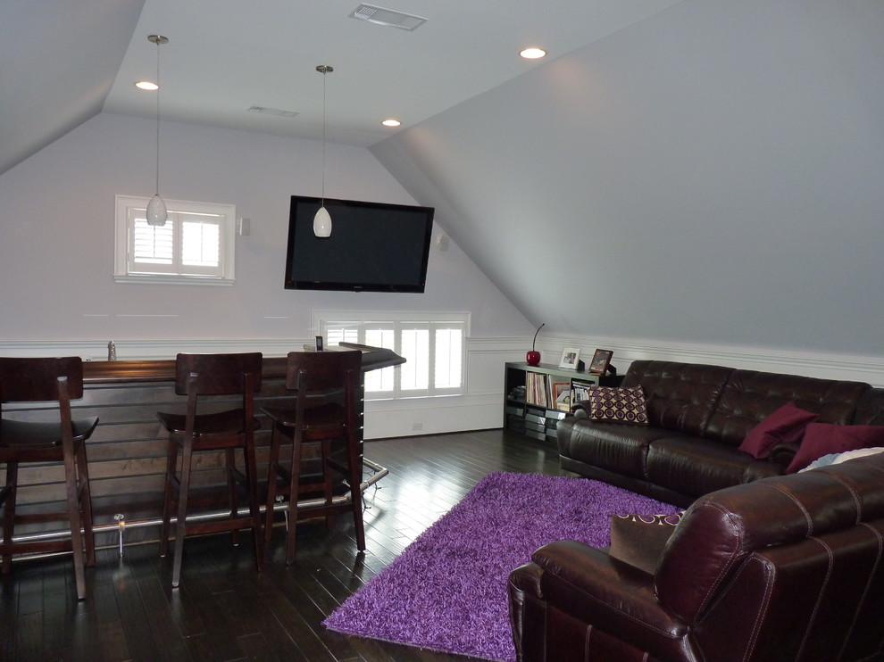 Custom Bar & Wainscoting - Modern - Home Theater - Other - by Lacey ...