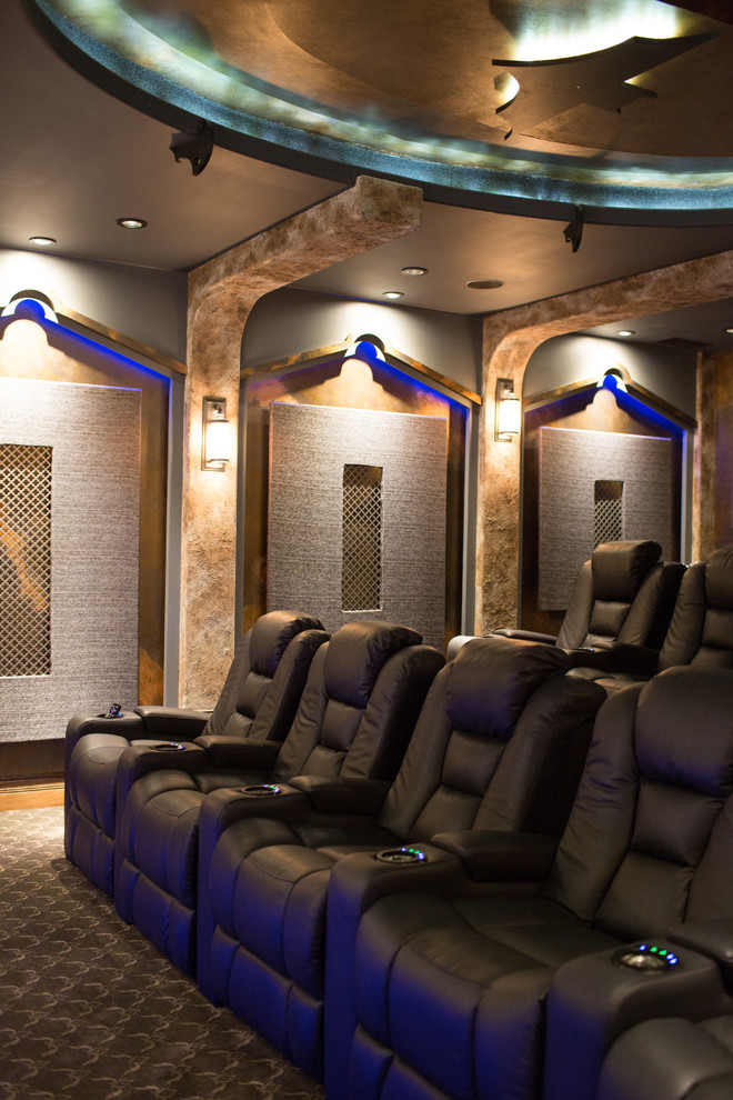 Batman Themed Home Theater Rooms - Transitional - Home Theater ...