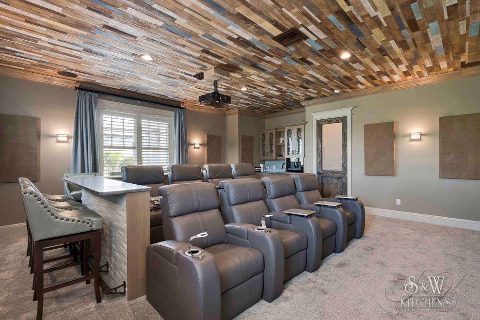 Beach Park Luxury - Beach Style - Home Theater - Tampa - by Larissa ...