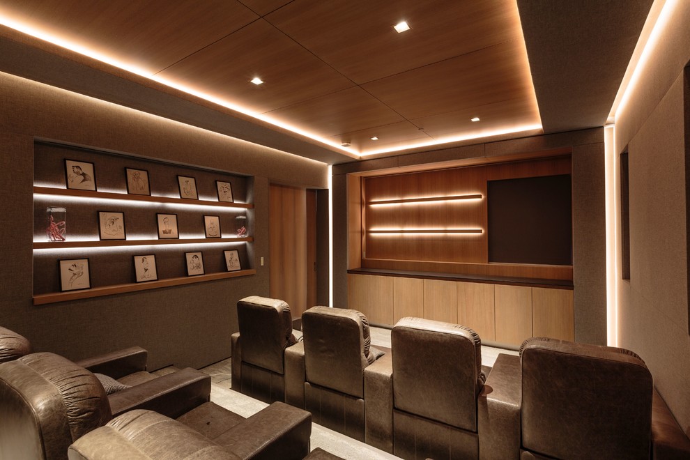 Beachfront Malibu Project - Contemporary - Home Theater - Los Angeles ...